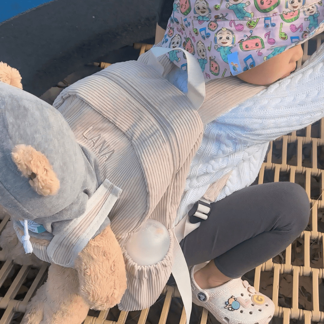 Cuddle & Carry Backpack - Sandcastle Safari – My Binkie Bear